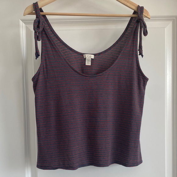 hinge | Tops | Hinge Striped Tank Bow Tie Straps | Poshmark